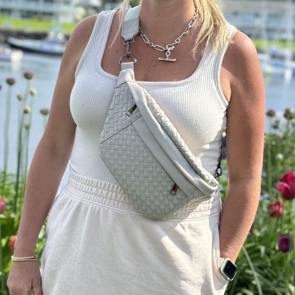 The Riley | Woven Leather Sling Bag | Jane.com