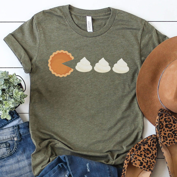Pacman Pie Funny Thanksgiving Graphic Tee | Jane.com