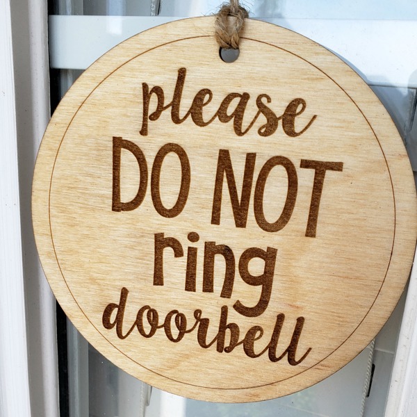 Do Not Ring Doorbell Wooden Sign | Jane.com