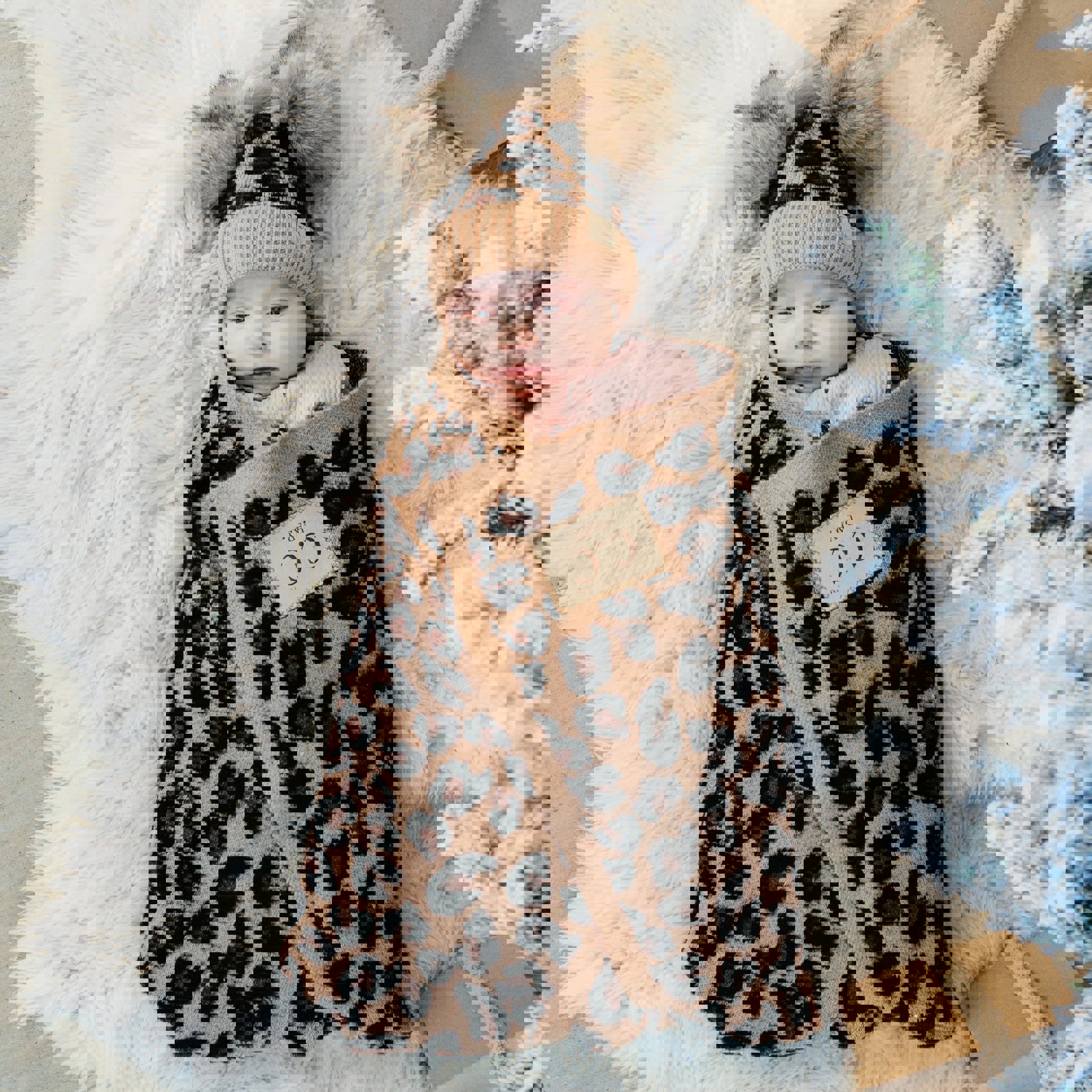 bebe leopard blanket