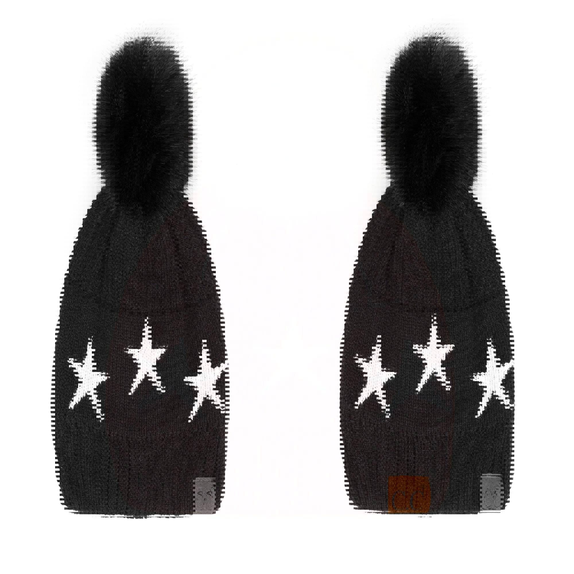 C.C® Beanie Patriotic Plush Pom & Star Hats by Truly Contagious | Jane.com