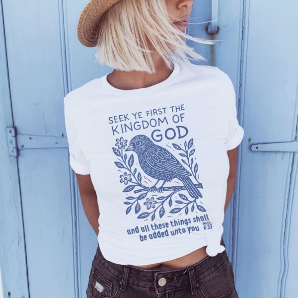 Seek Ye First The Kingdom of God Matt 633 Christian Inspirational Bible ...