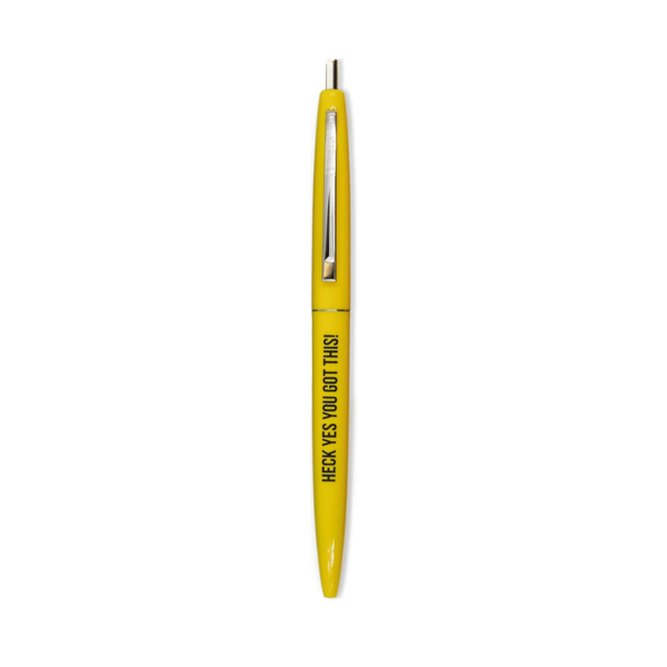 Heck Yes You Got This Refillable Pen in Yellow and Black | Jane.com