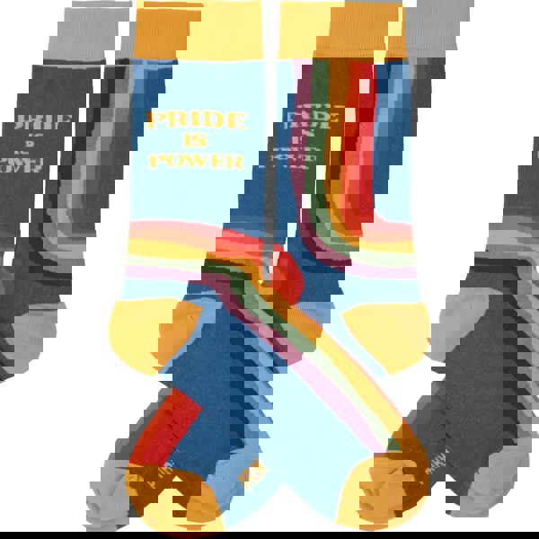 Pride Is Power Retro Socks | Rainbow LGBTQ Unisex | Jane.com
