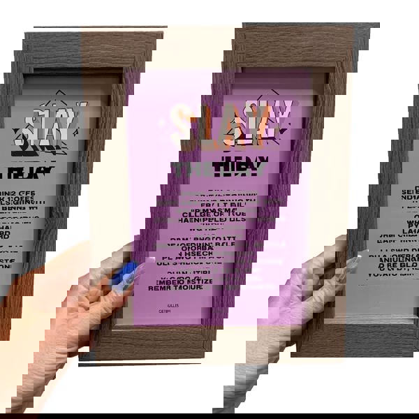 Slay the Day Framed Wall Art Print | GetBullish Original Quote Sign ...