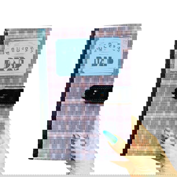 World's Best Dad Strap Journal | Gifts for Him | Plaid Vegan Leather ...