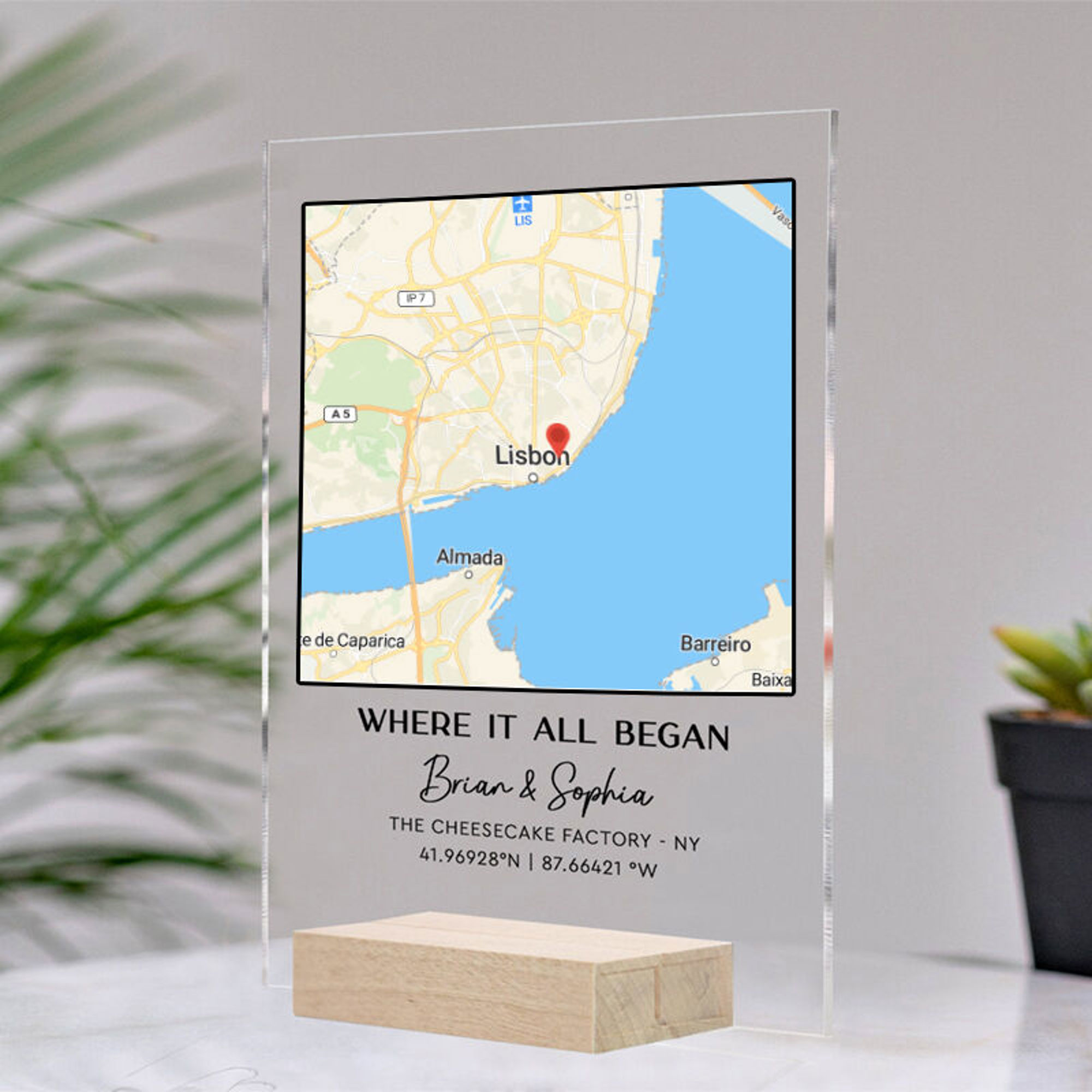 Personalized Acrylic Plaque | "Where It All Began" | Custom Map Design ...