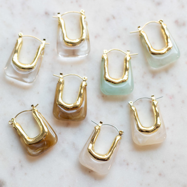 Abstract Hoop Earrings | Jane.com