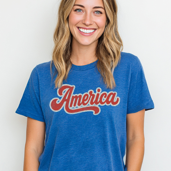 America Retro USA Vintage Patriotic Graphic Tee | 4th of July Tee ...