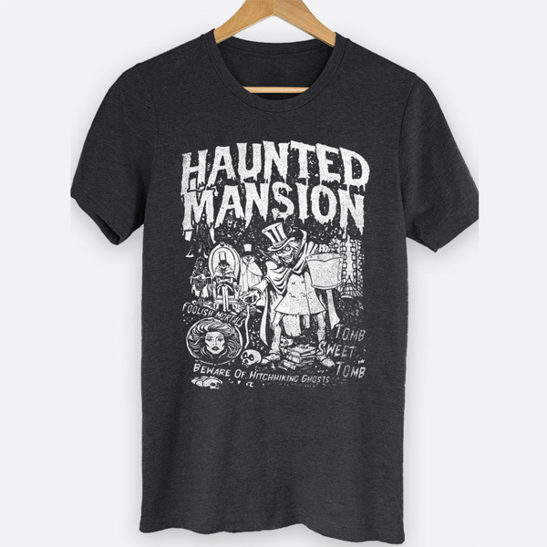 Haunted Mansion Fun & Spooky Halloween On Main Street Graphic Tee ...