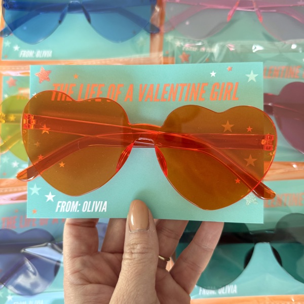 Valentine heart sunglasses Non Candy Valentines for kids, for school ...