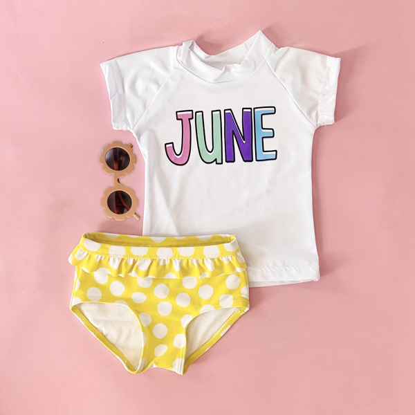 Personalized Girl's UPF 50+ Rash Guard | Jane.com