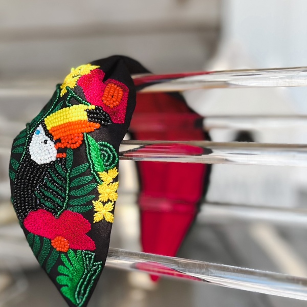 Tropical Toucan Turban Seed Beaded Headband | Jane.com