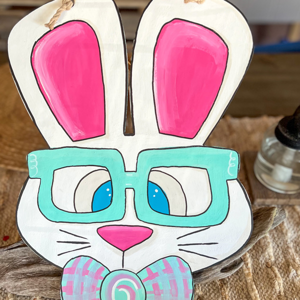Hand-Painted Easter Bunny Door Hanger - Easter Celebration Prep | Jane.com