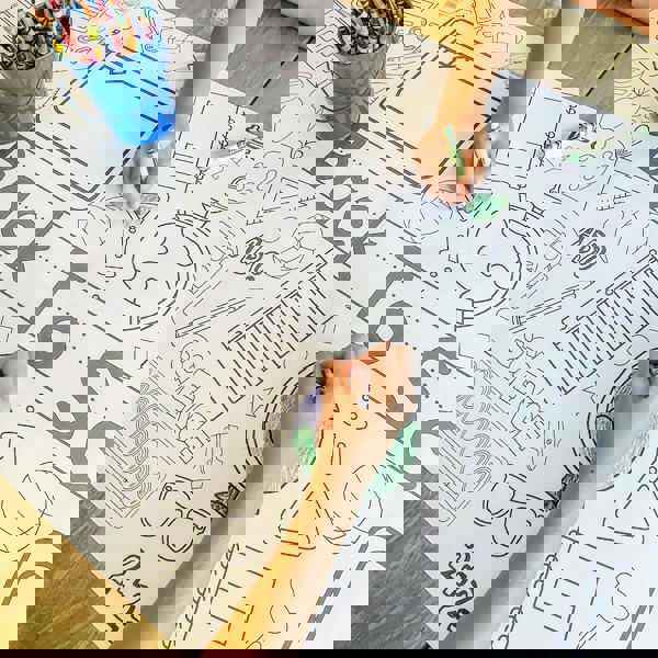 Back to School Coloring Table Runner | Jane.com