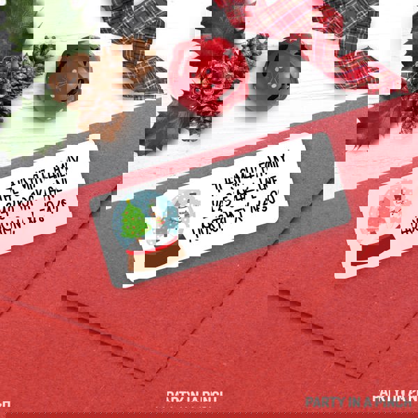 CHRISTMAS Address Labels, Snow globe, Christmas return address labels ...