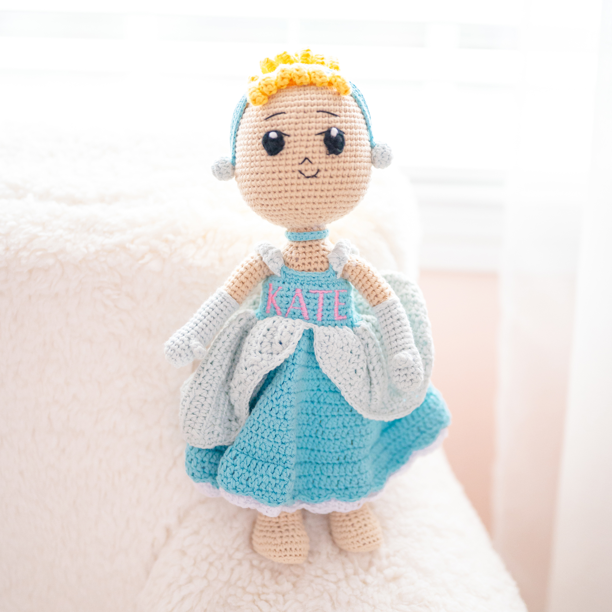 Personalized Princess Dolls, Valentine's Gift for Girls, Embroidered ...
