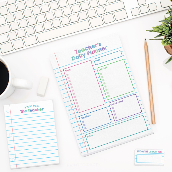 Personalized Teacher Notepad Gift Set | Teacher Planner Pad | Book Labels | Jane.com