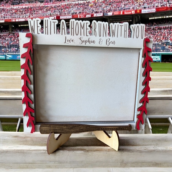 Custom baseball frame. Father's Gift. Photo Frame for Dad. Gift for him ...