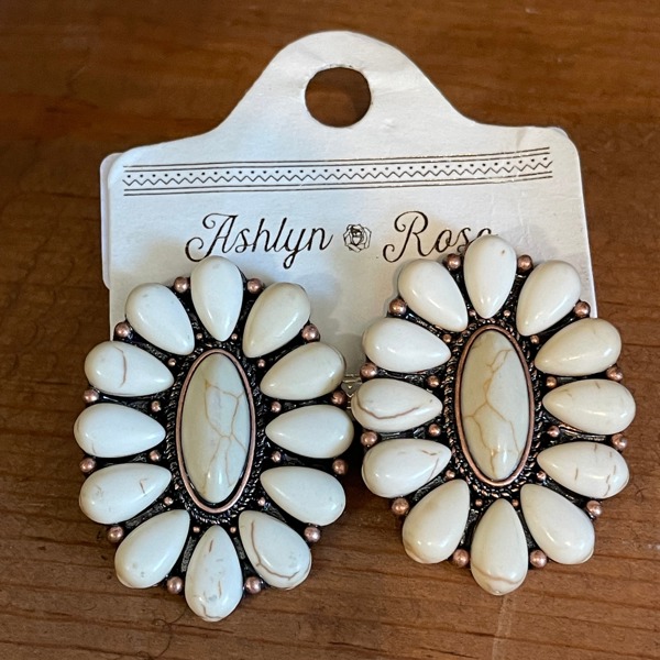 Ashlyn Rose Once And Floral Cream Concho Studs | Jane.com