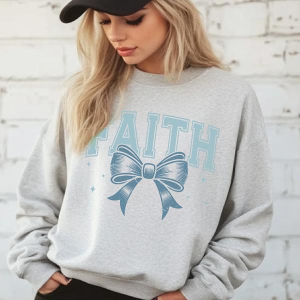 Faith Bow Christian Sweatshirt | Jane.com