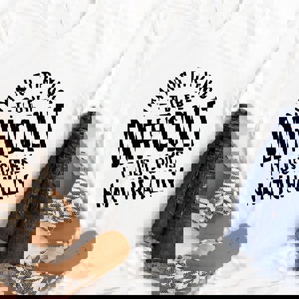 Not trying to be Difficult Comes Naturally Graphic Tee | Jane.com